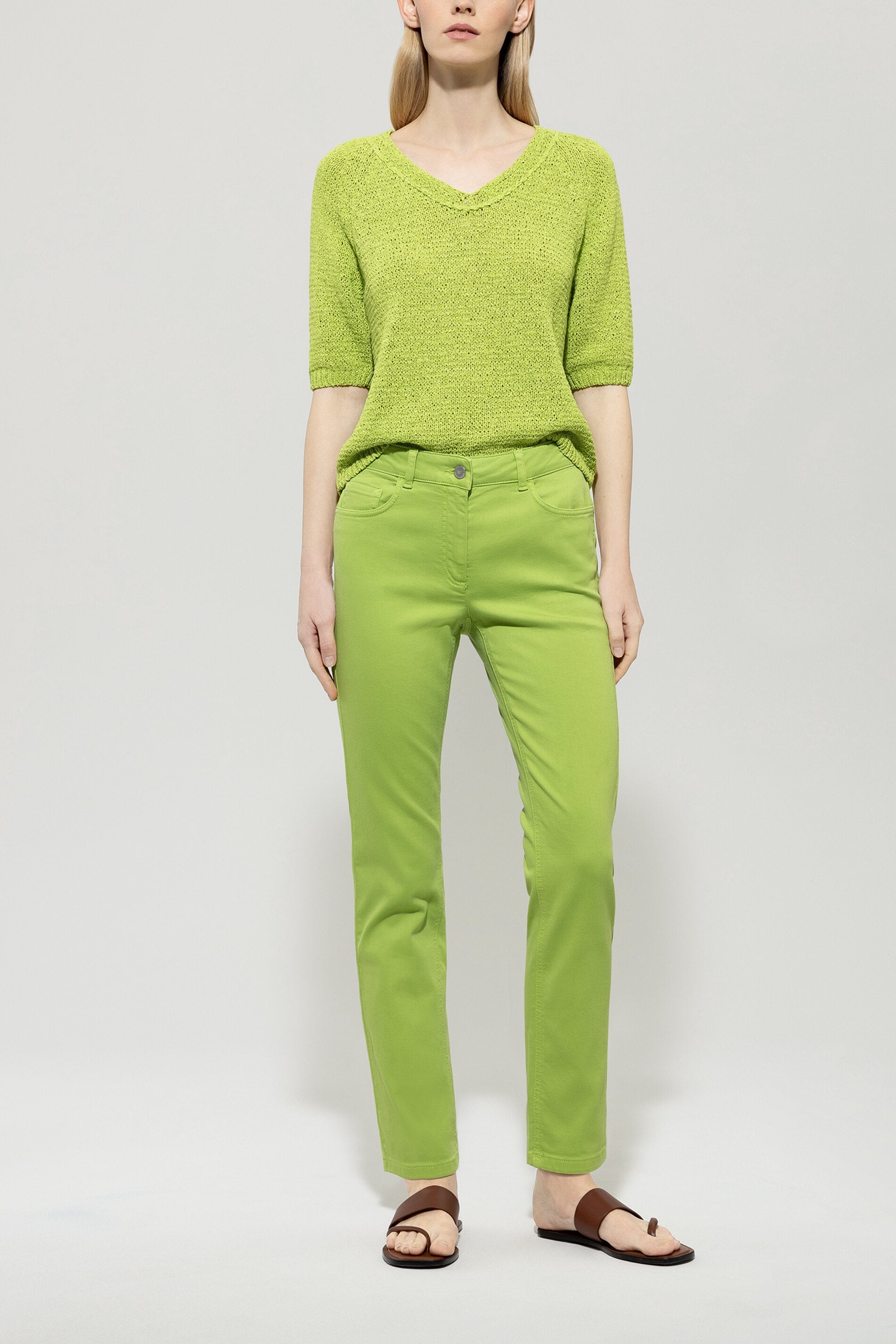 Twill-Colour-Denim - pea green - Standard