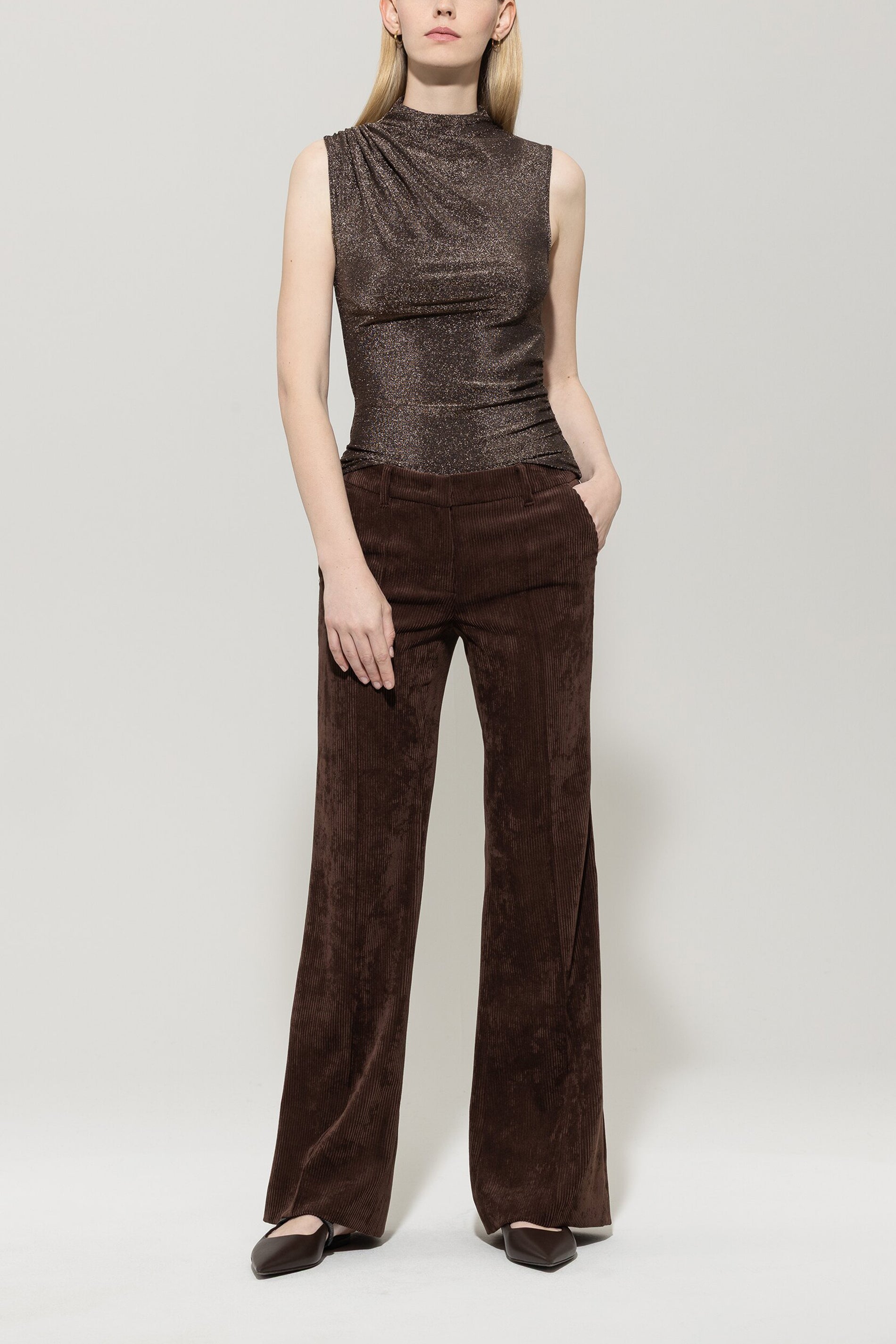 Flared-Cord-Pants - espresso - Standard